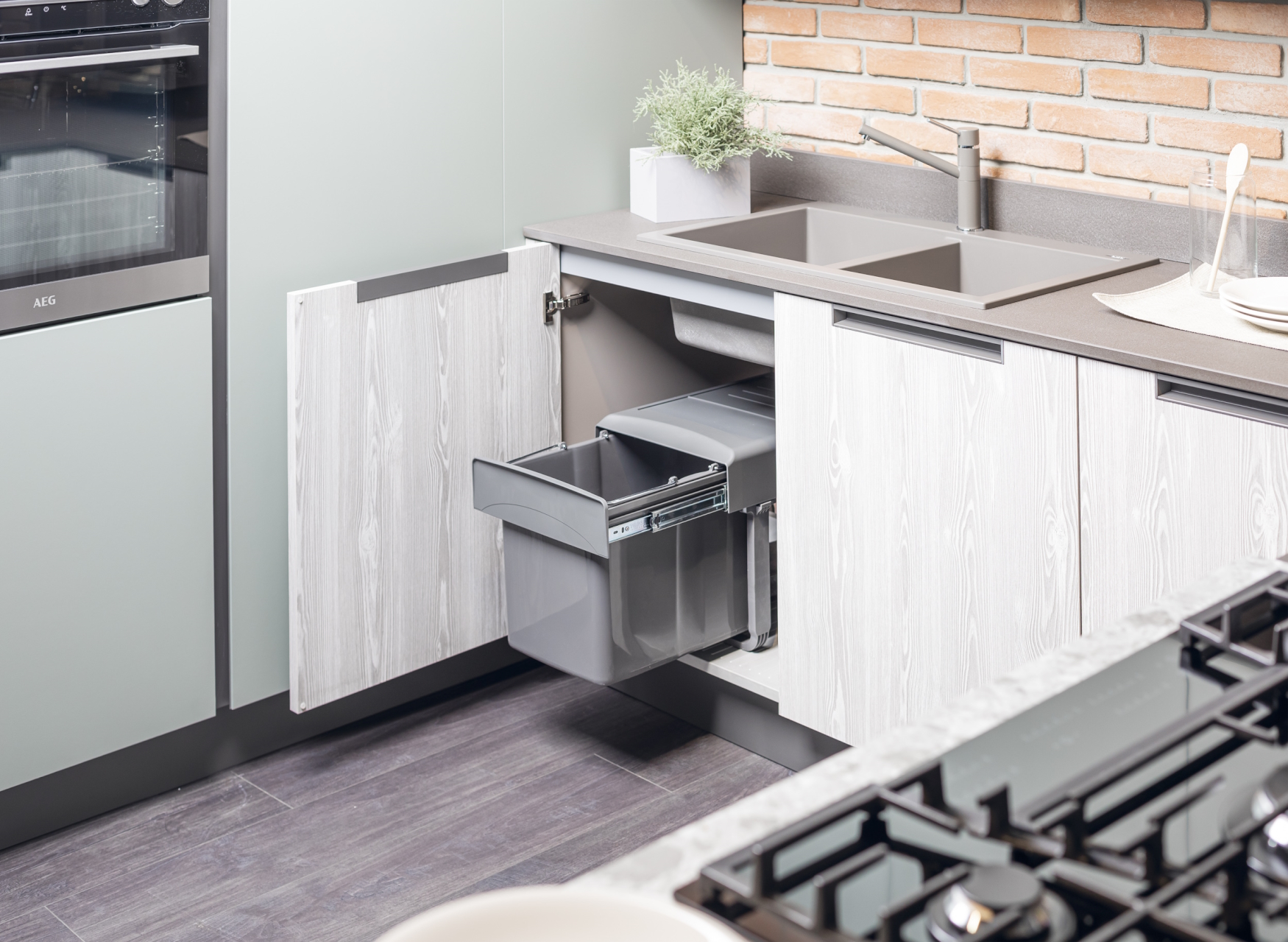 Κάδος απορριμάτων MEGA 40 1x34lt ανθρακί